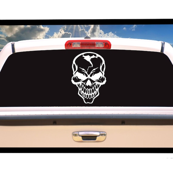 Skull Vinyl Decal Sticker-window Decal-windshield Decal - Etsy