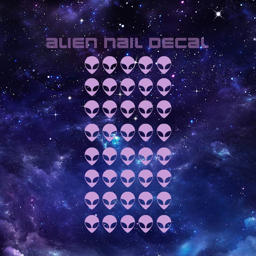 Alien Nail Art Decal-vinyl Decal - Etsy