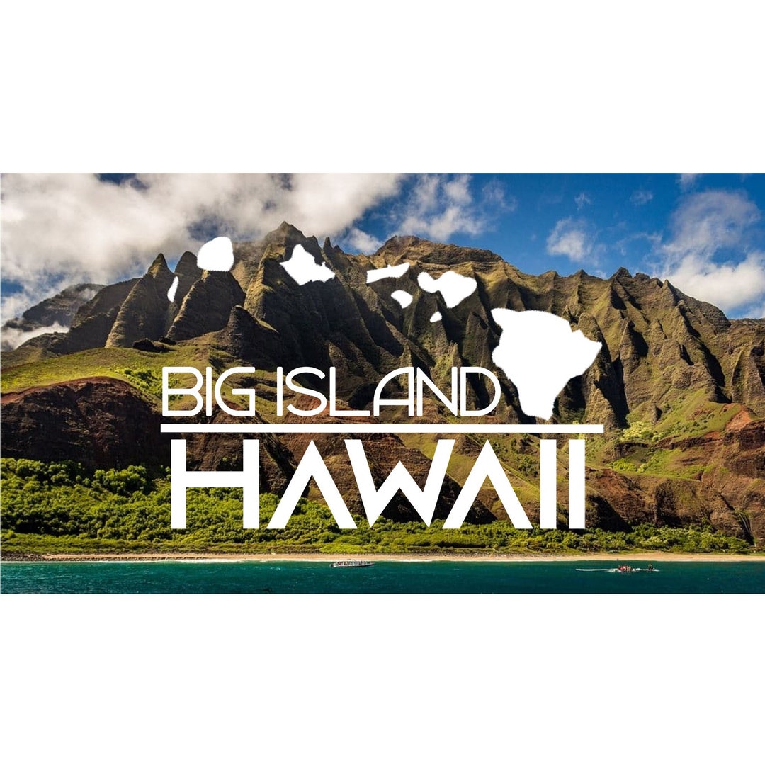 Big Island of Hawaii Vinyl Decal-sticker for Car/ Truck/ Boat/ RV ...