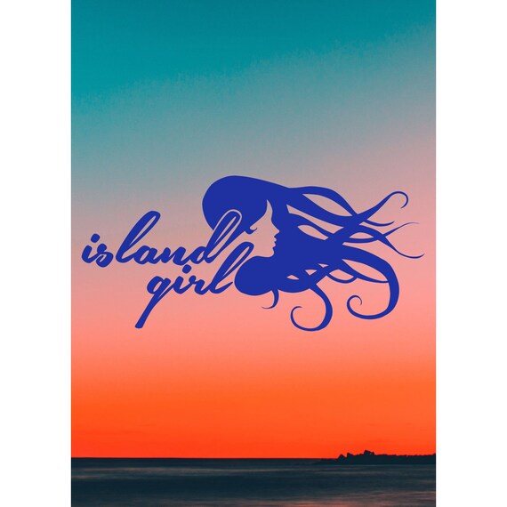 Island Girl-vinyl Decal - Etsy