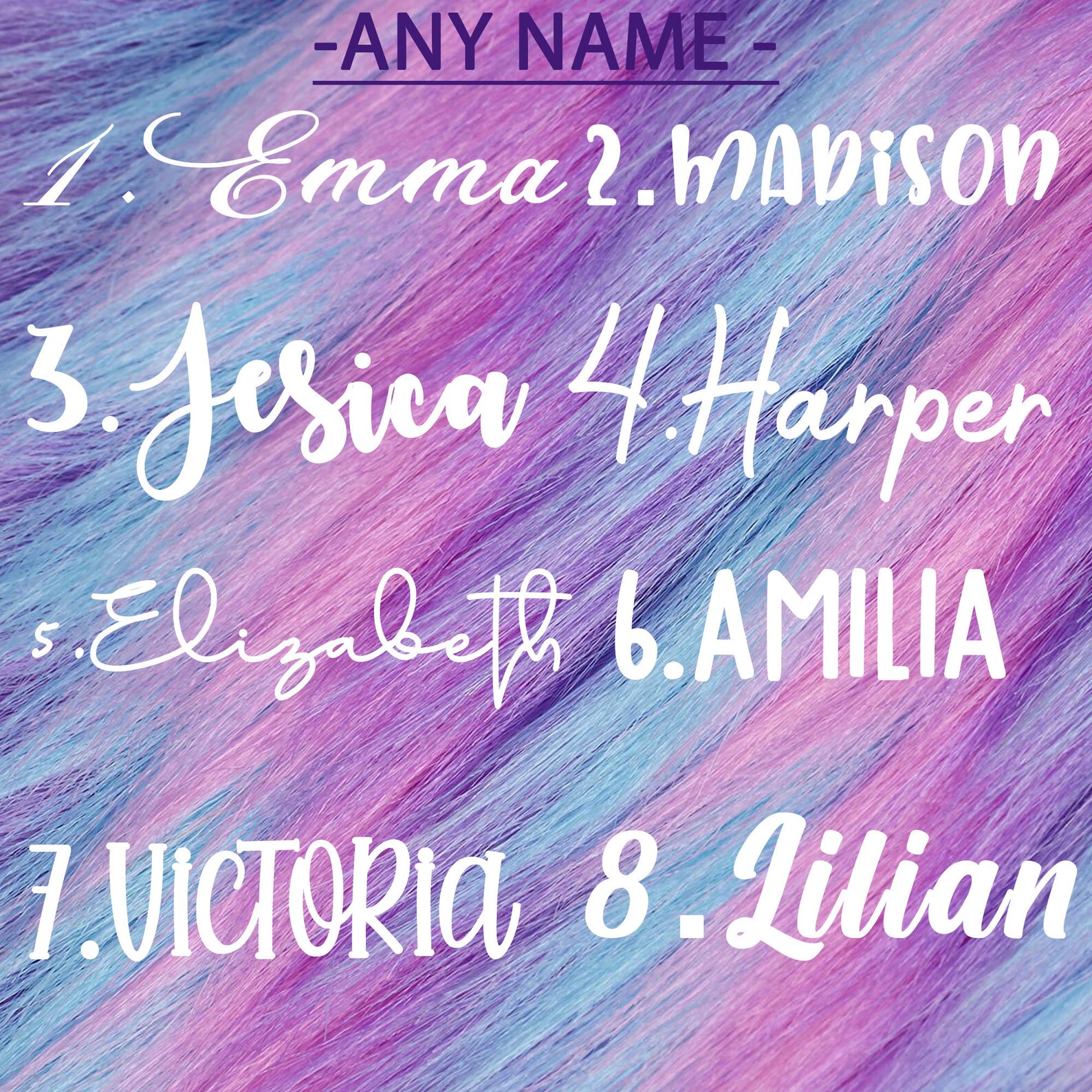 Name Decal Lettering Decals - Etsy