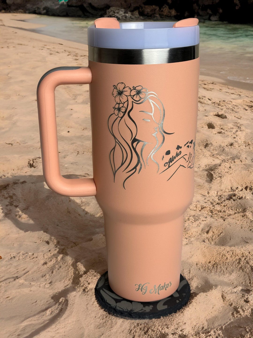 Aloha Wahine Engraved Tumbler: 40oz Insulated Hawaiian Girl Cup - Etsy