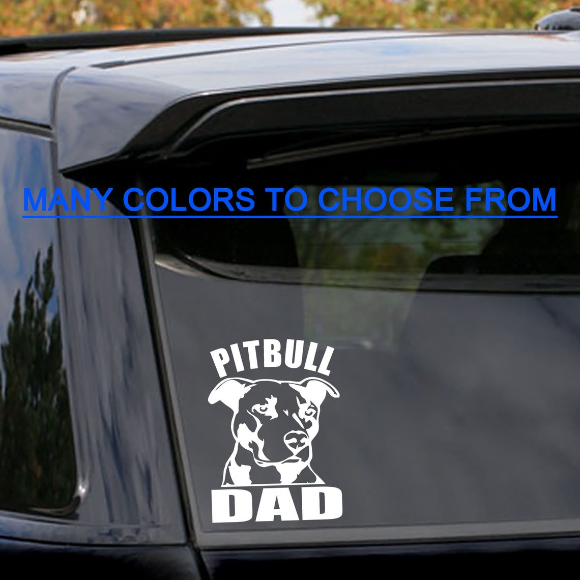 Pitbull Dad Vinyl Decal | Etsy