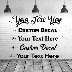Custom Decal Lettering Decals Image Decals - Etsy