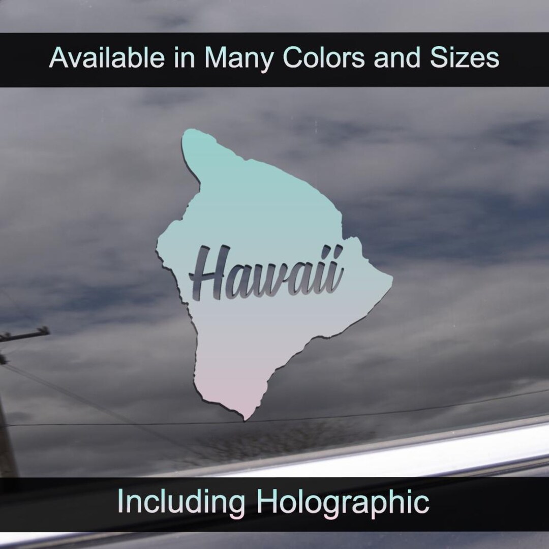 Hawaii Big Island Vinyl Decal: Polynesian Islander Style Car/truck ...