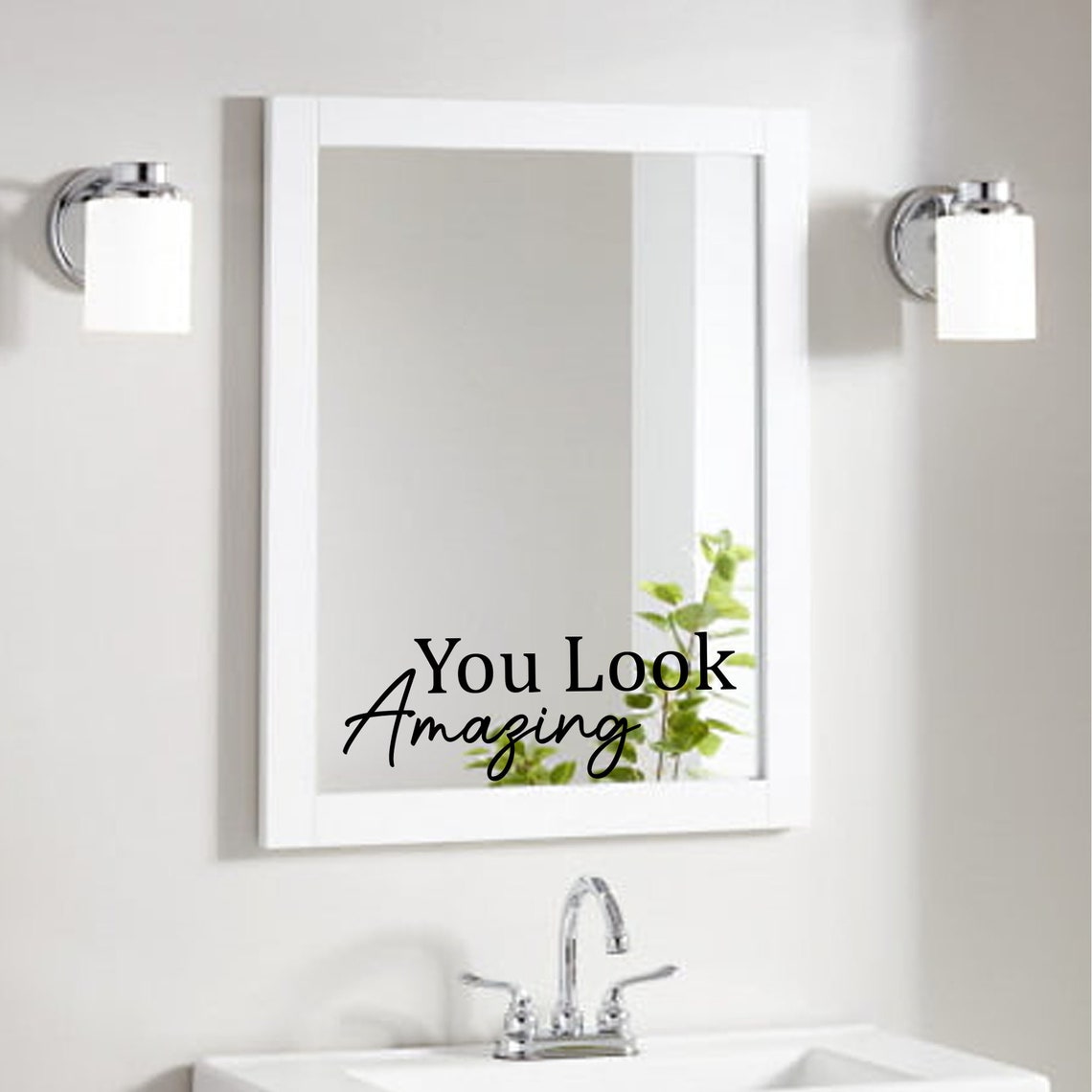 Mirror Vinyl Decal Lettering Decals Insperational Quote | Etsy