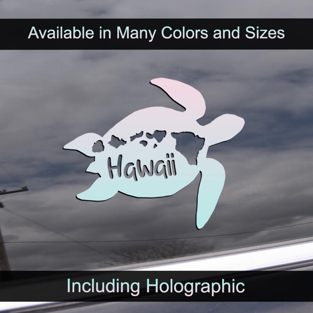 Hawaiian Honu Decal Sticker for Car Decal Vinyl Turtle Sticker ...