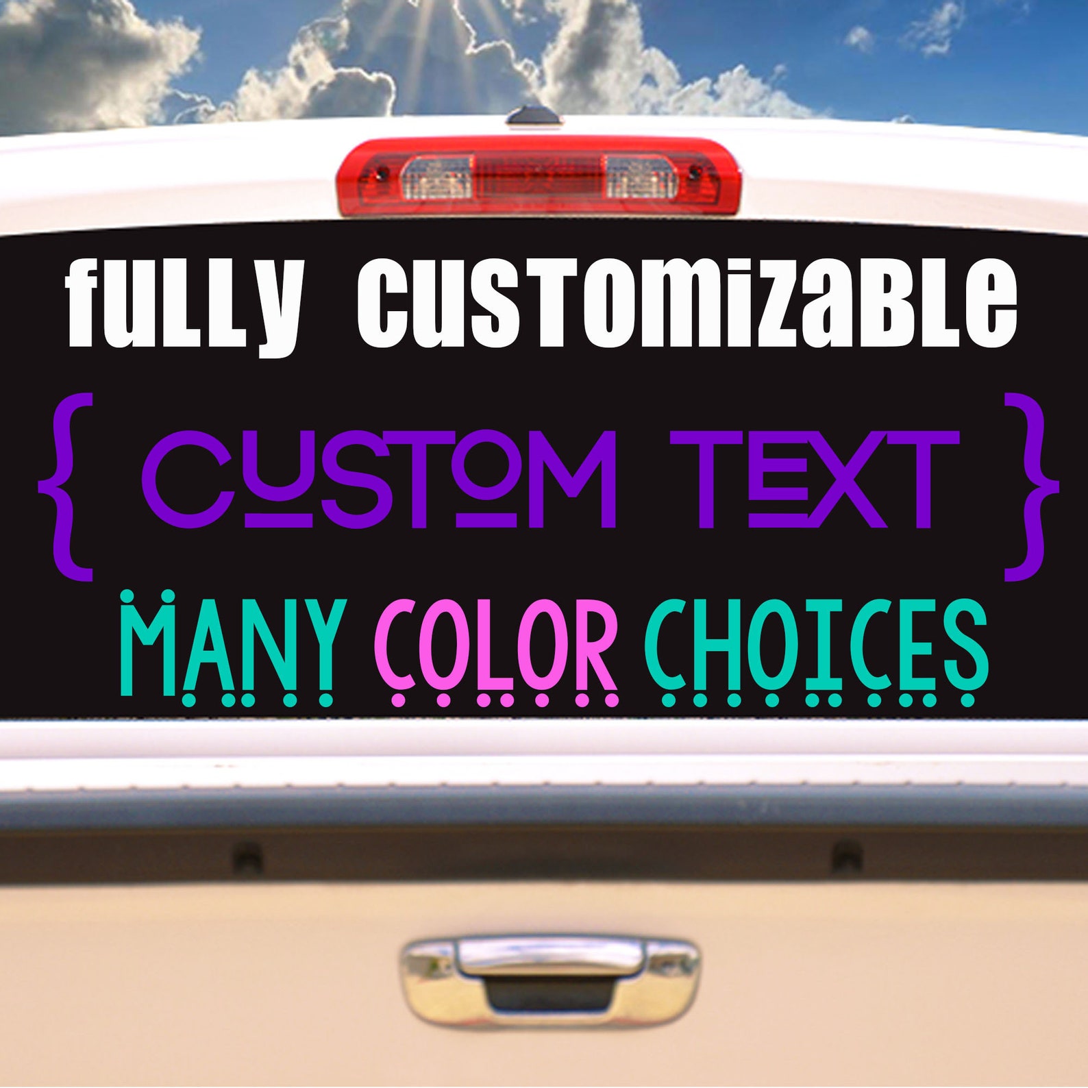 Custom Windshield Decal-lettering Decals-image Decals-number - Etsy