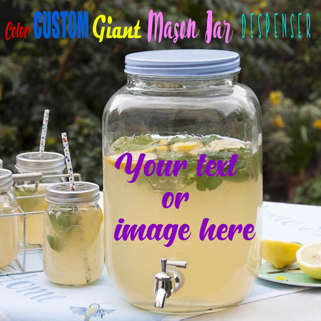 Custom Giant Mason Jar Decal Lettering Decals Image Decals - Etsy