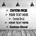 Custom Decal Lettering Decals Image Decals - Etsy