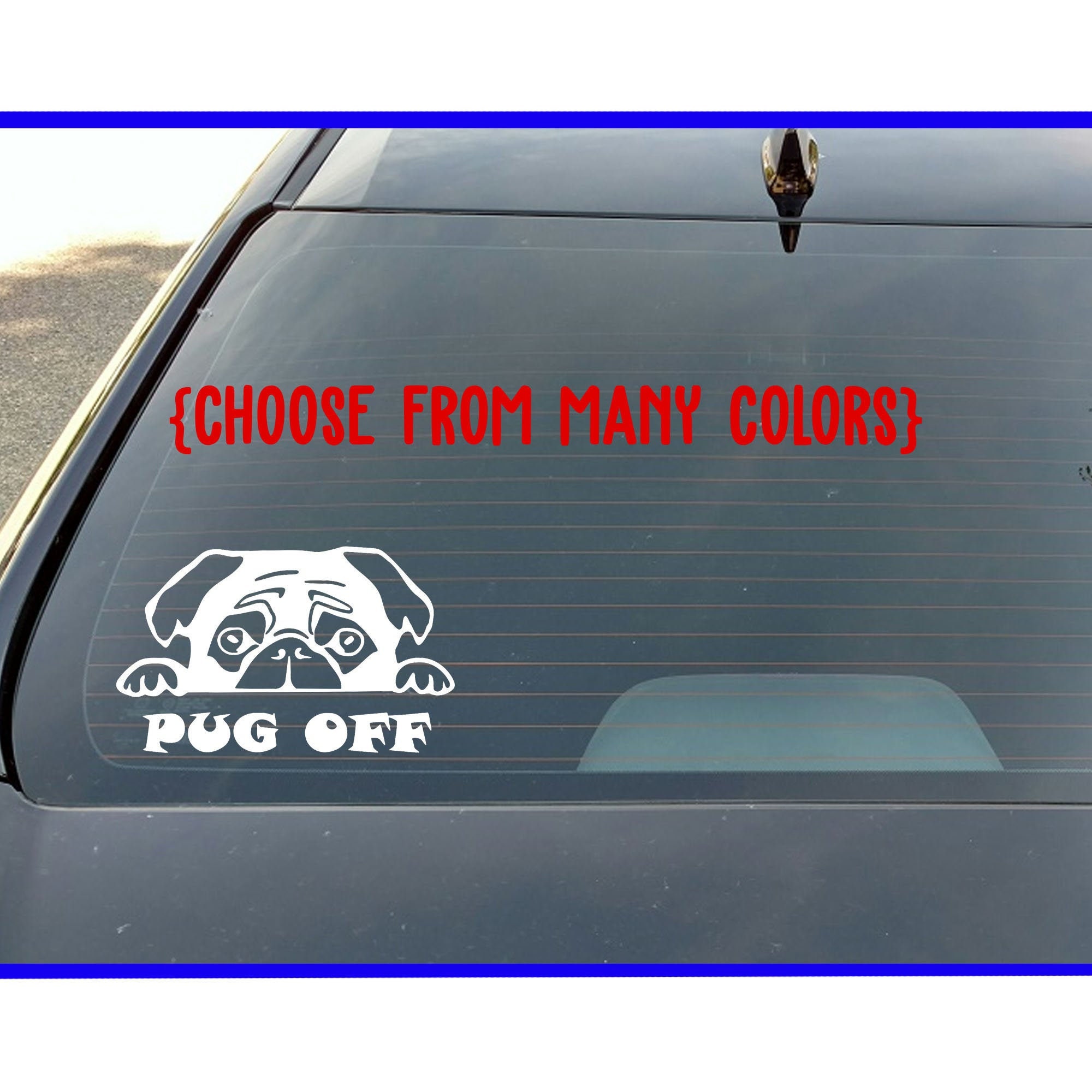 Pug Off Vinyl Decal-Corgi Dog | Etsy