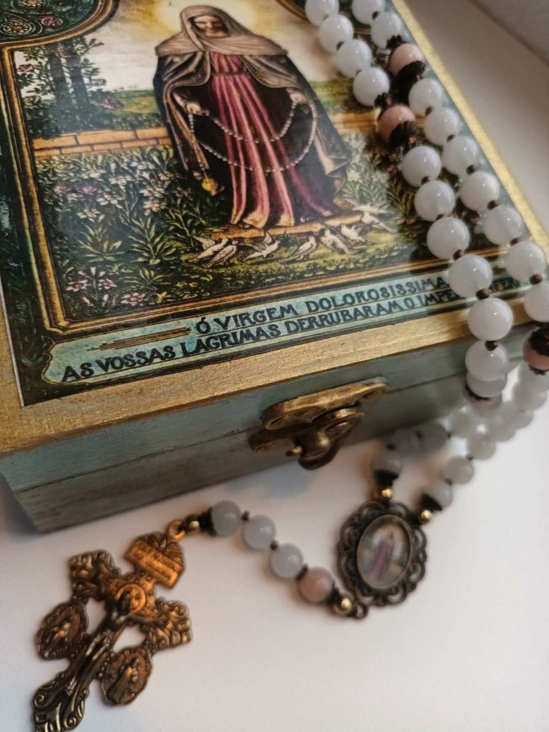 Rosary With Box Our Lady of Tears the Tears of Mary.box and Rosary Our ...