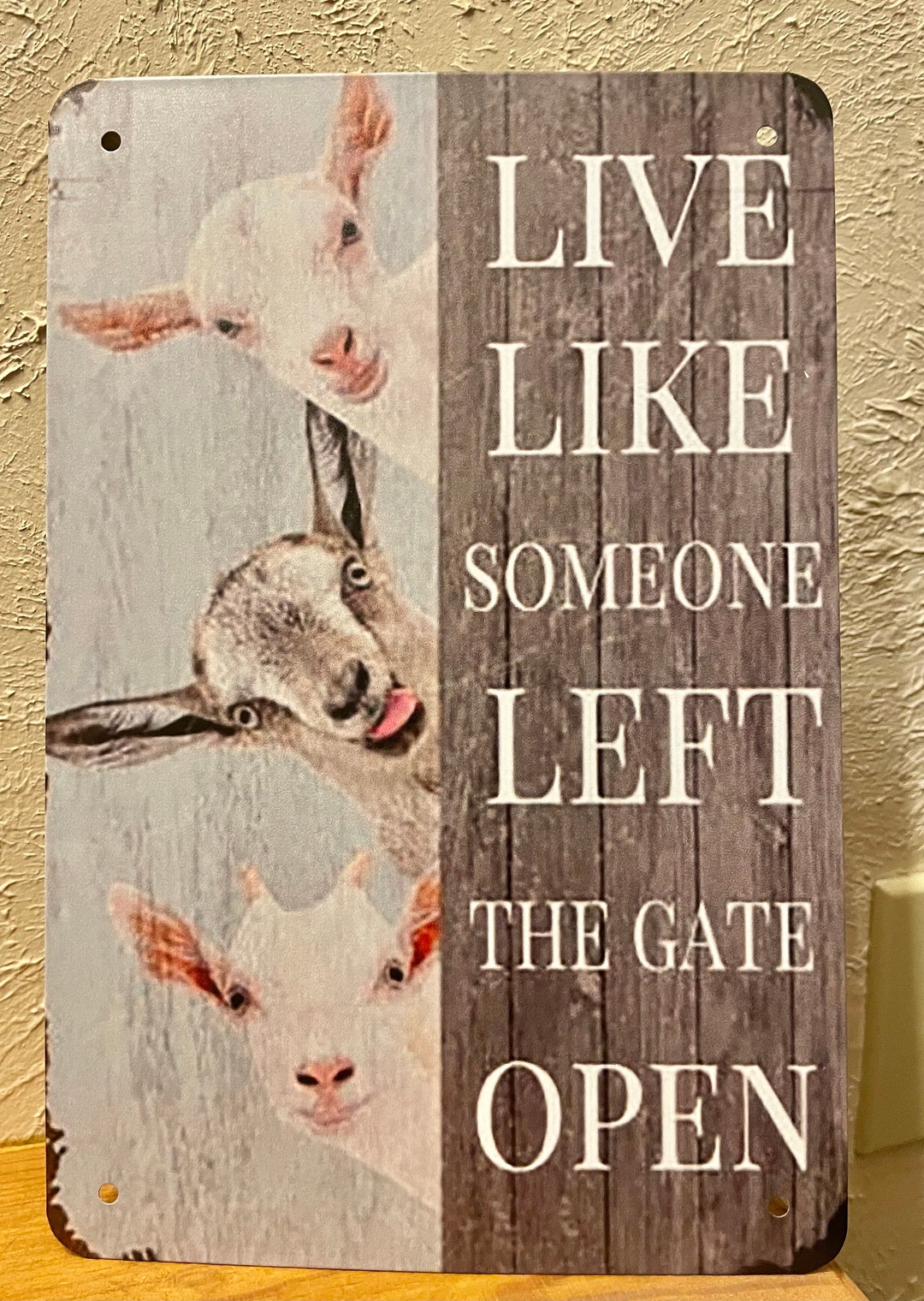 Adorable Metal Goat Sign - Etsy
