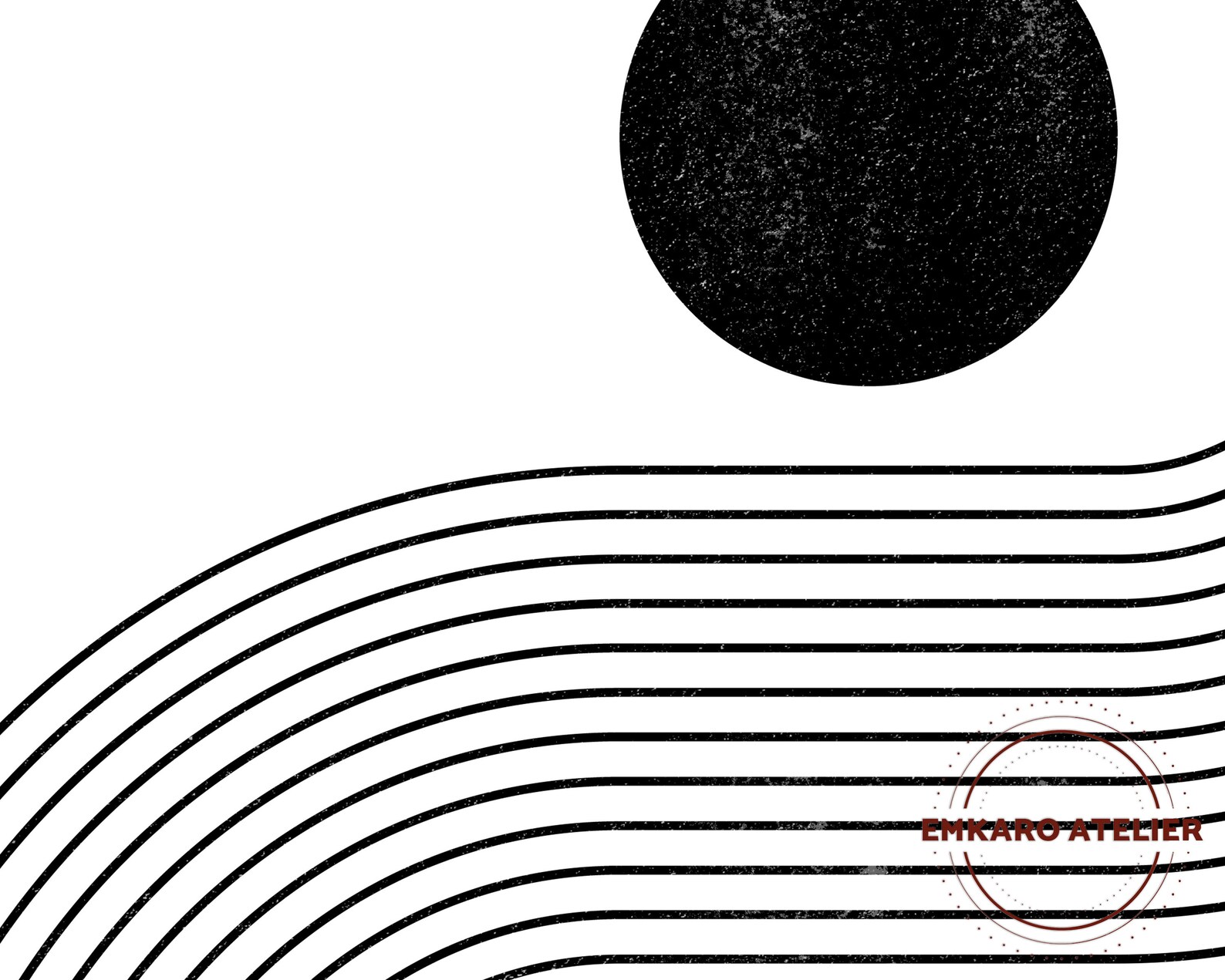 Monochrome Line Art Printable Geometric Mid Century Modern | Etsy