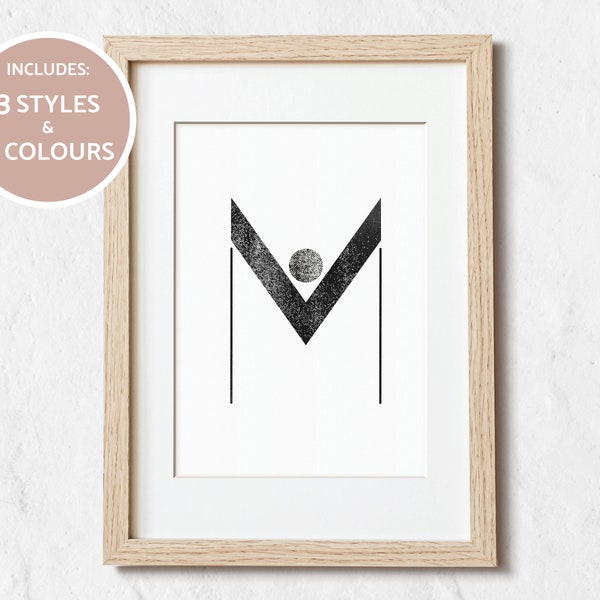 Abstract Letter Art - Etsy