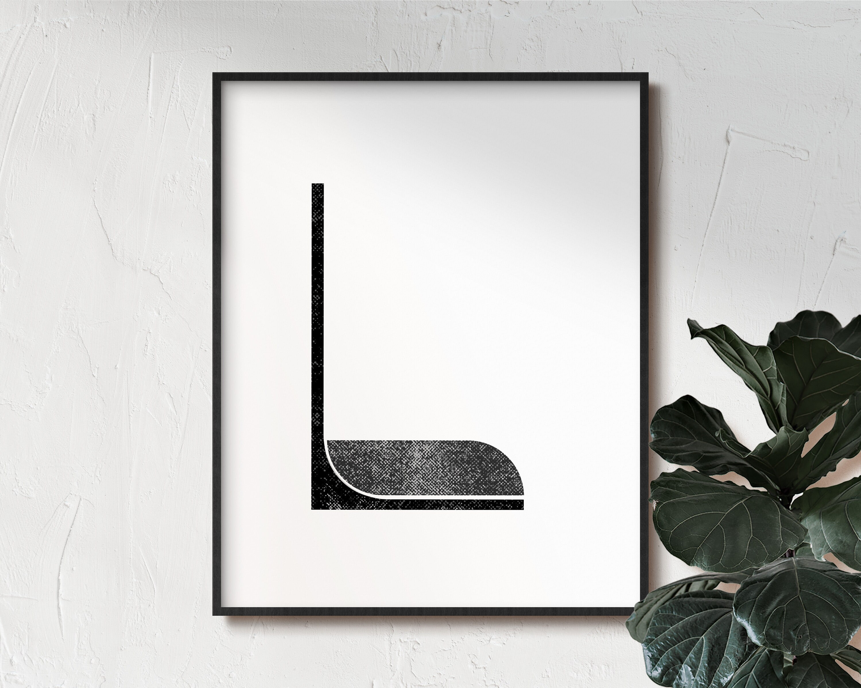 Letter L Print Multiple Styles and 4 Colours Minimal Pink Cursive ...