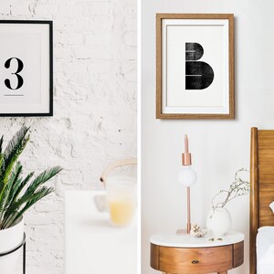 NUMBER THREE 3 Styles and 4 Colours Modern Wall Art Printable Minimal ...