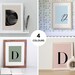 LETTER D Print in 3 Styles and 4 Colours Modern Wall Art - Etsy