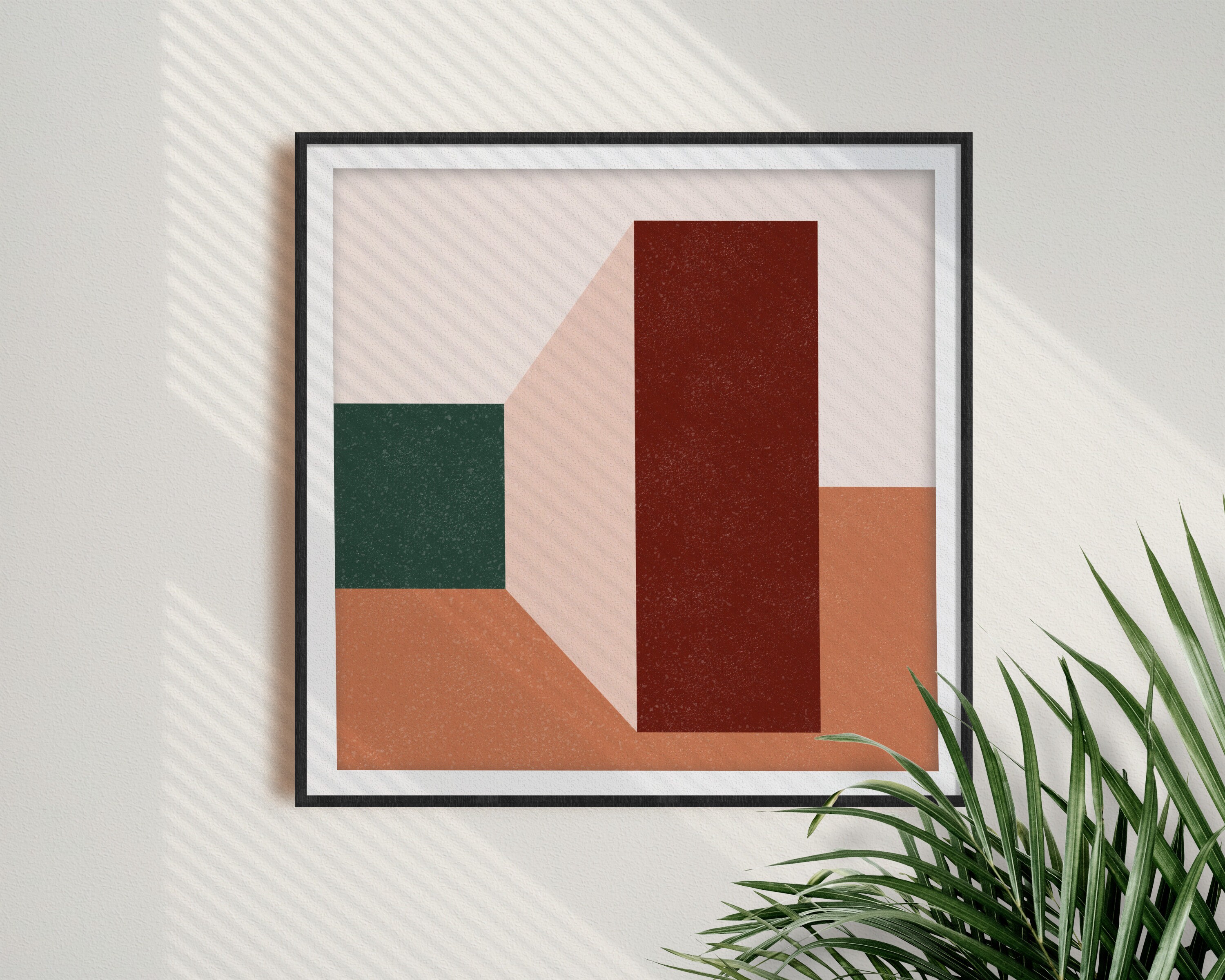 Set of Two RETRO EARTHY TONES Printable Minimal Abstract | Etsy