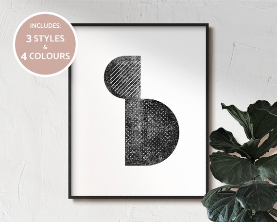 LETTER S Print in Multiple Styles and Colours Modern Minimal | Etsy