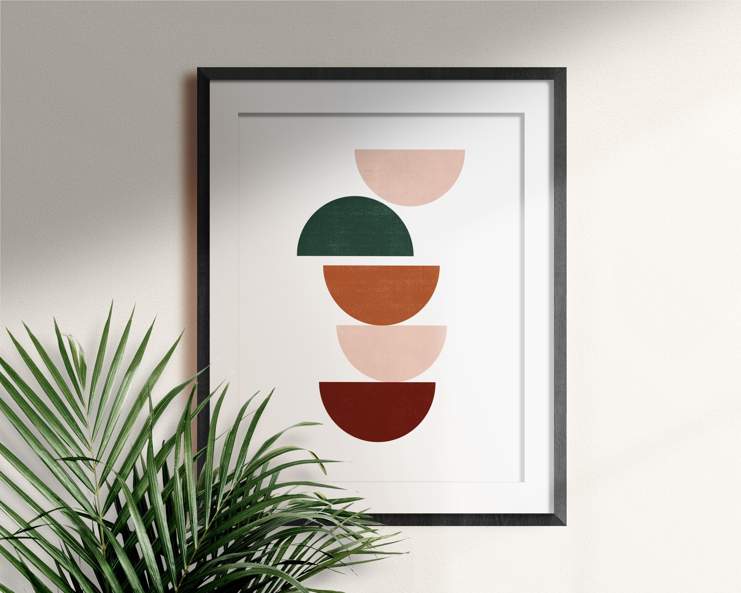 Half Circle Green Art - Etsy