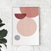 Pink Abstract Shapes Printable Mid Century Modern Print Geometric Wall ...