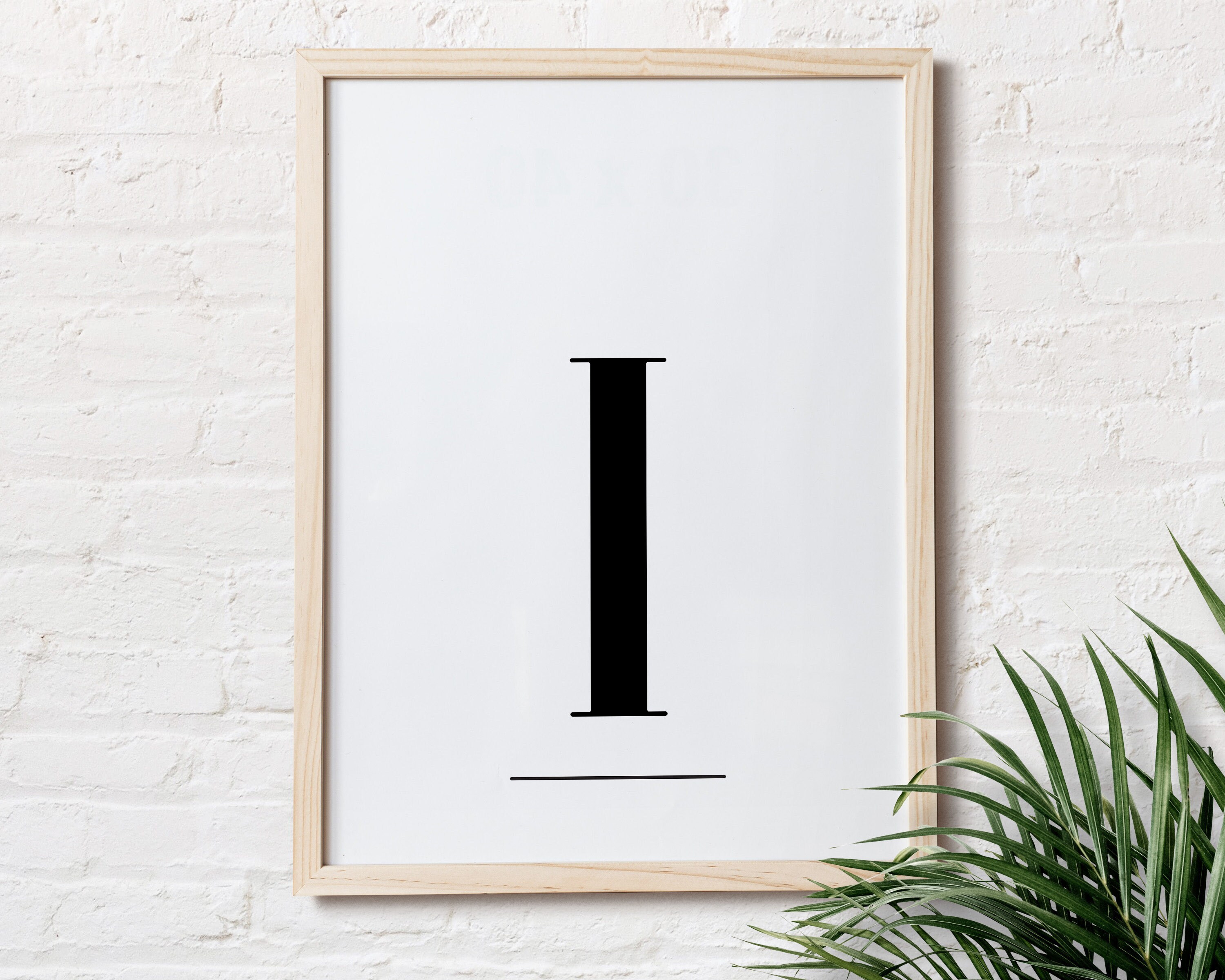 Letter I Print in 3 Styles and 4 Colours Modern Print - Etsy