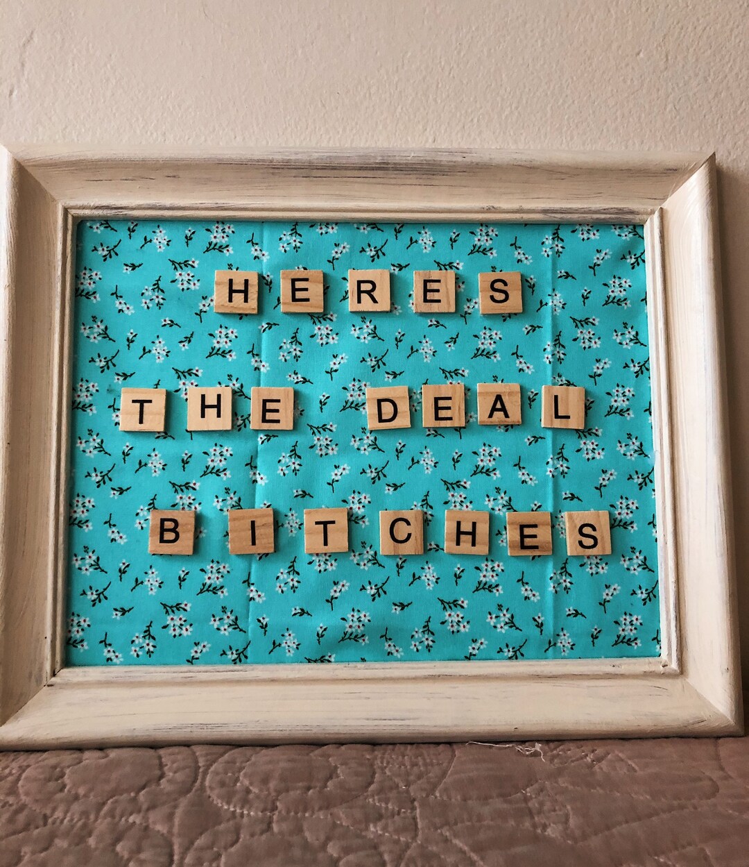 Tablero de cartas scrabble hecho a mano - Etsy España