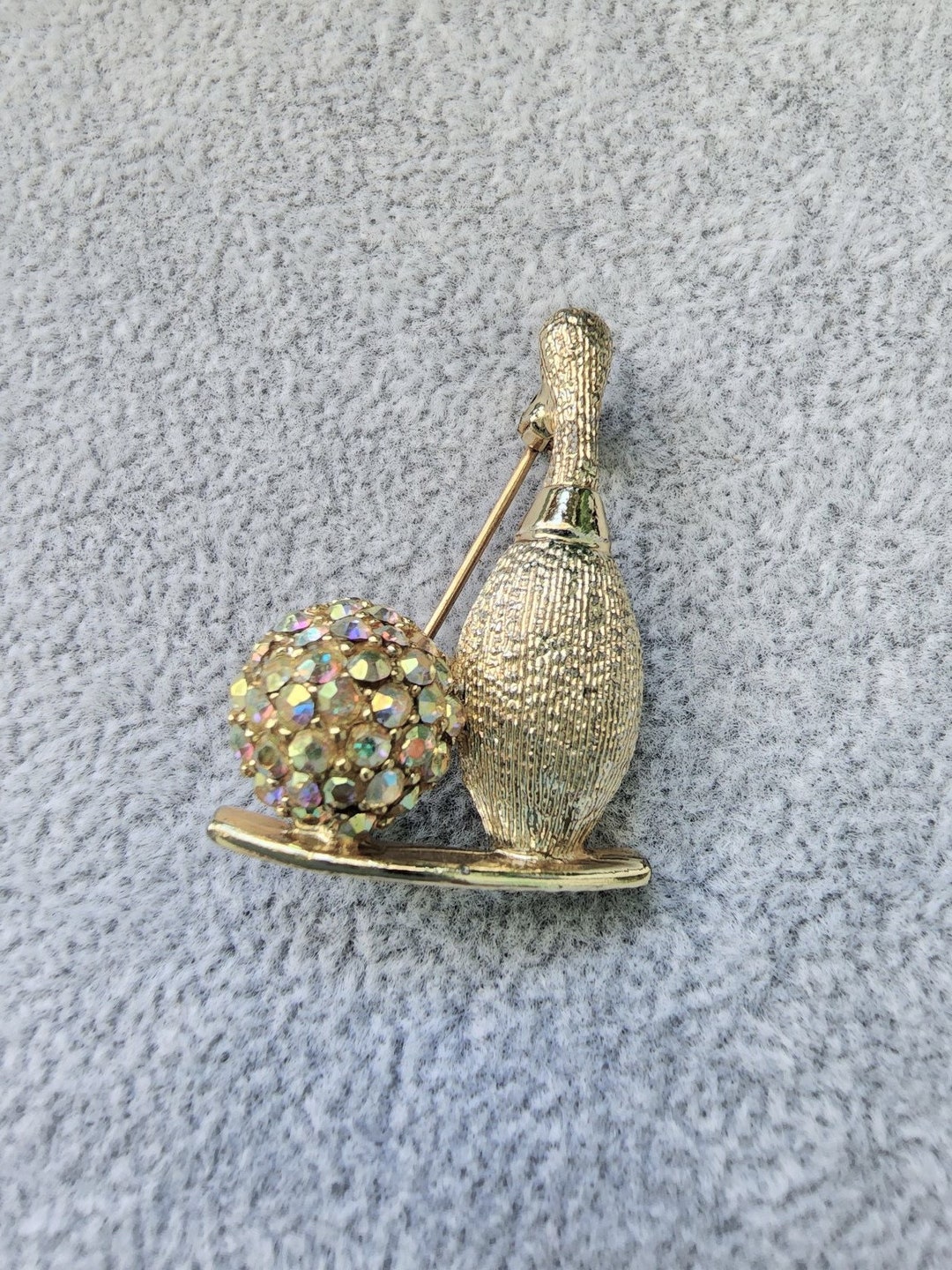 Vintage Signed Dodds Bowling Pin Brooch 1960s 11 W 30 ST INC ...