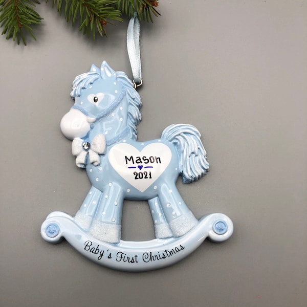 Blue Rocking Horse - Etsy