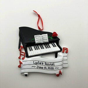 Piano Ornament Personalized Piano Ornament Piano Christmas - Etsy