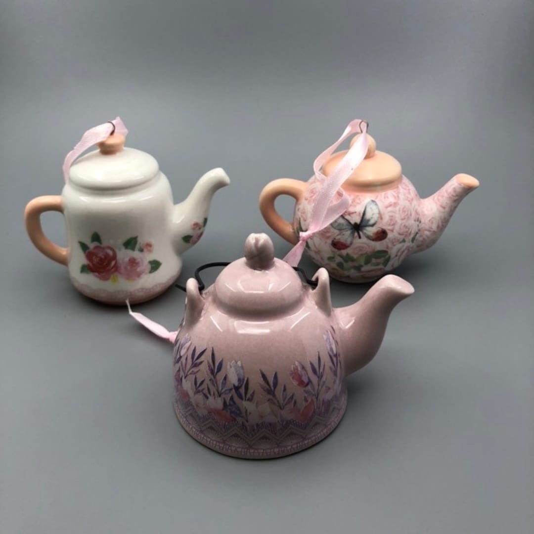 Boho Chic Teapot Ornament, Personalized Teapot Christmas Ornaments, Tea ...