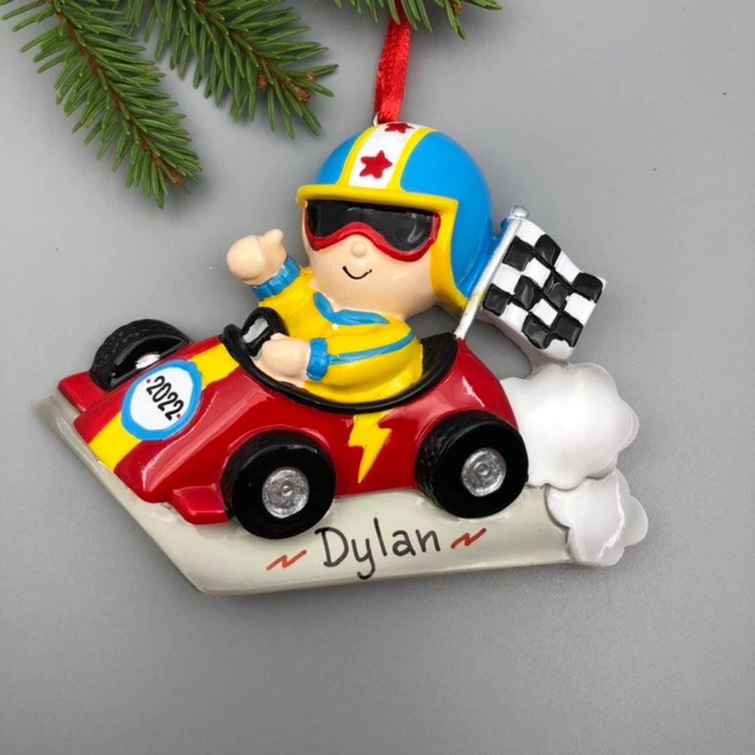 Race Car Ornament, Race Car Personalized Ornament, Car Ornament ...