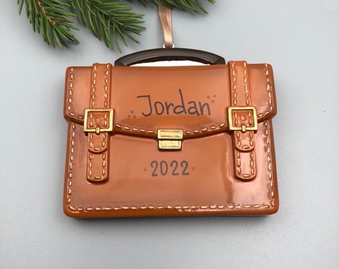 Briefcase Ornament, Briefcase Personalized Ornament, Office Ornament ...