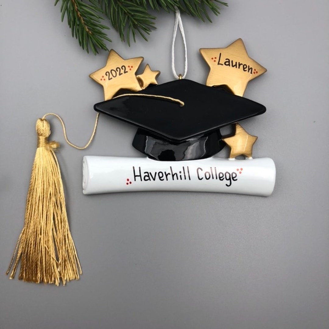 Personalized Graduation Christmas Ornament, Graduate Hat, Graduation ...