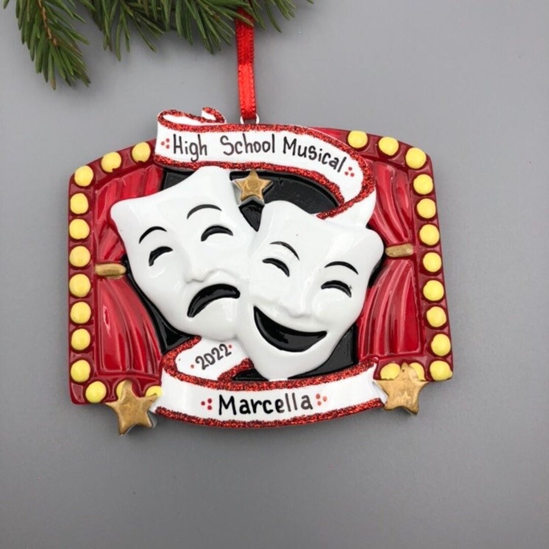 Drama Ornament, Theatre Ornament, Theater Personalized Christmas ...
