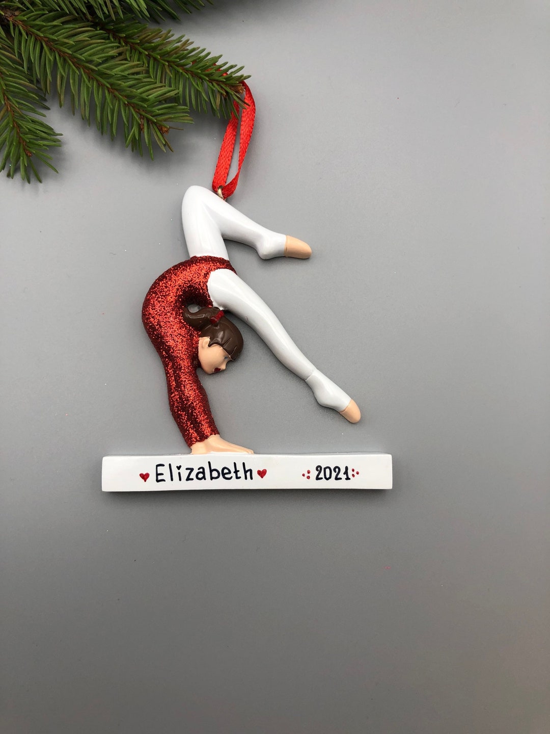 Gymnastics Ornament, Gymnast Girl Ornament, Gymnast Ornament, Gymnast ...
