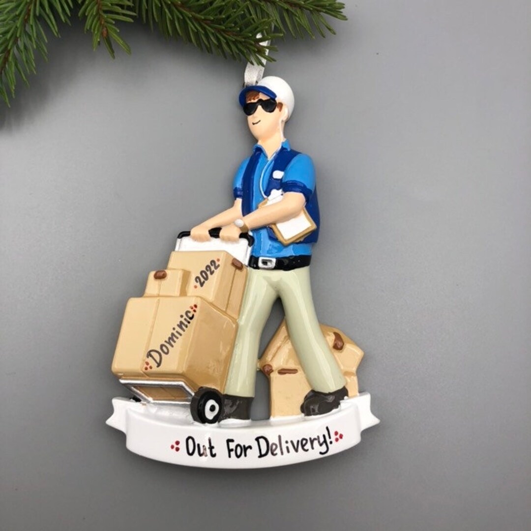 Personalized Delivery Guy Christmas Ornament, Mailman Ornament ...