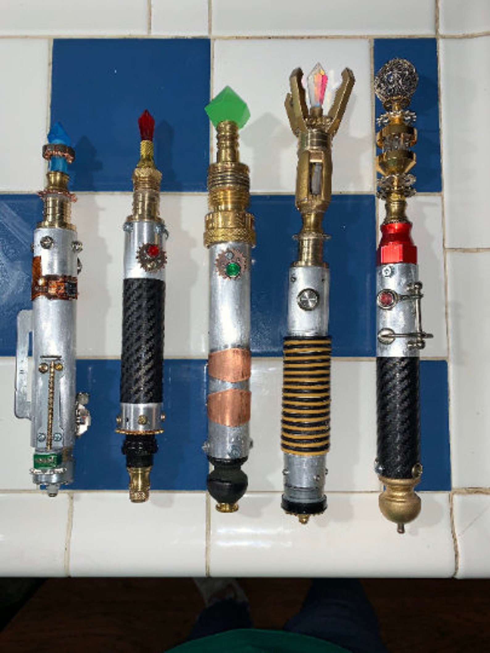 Steampunk Sonic Screwdriver Black & Yellow with light and | Etsy