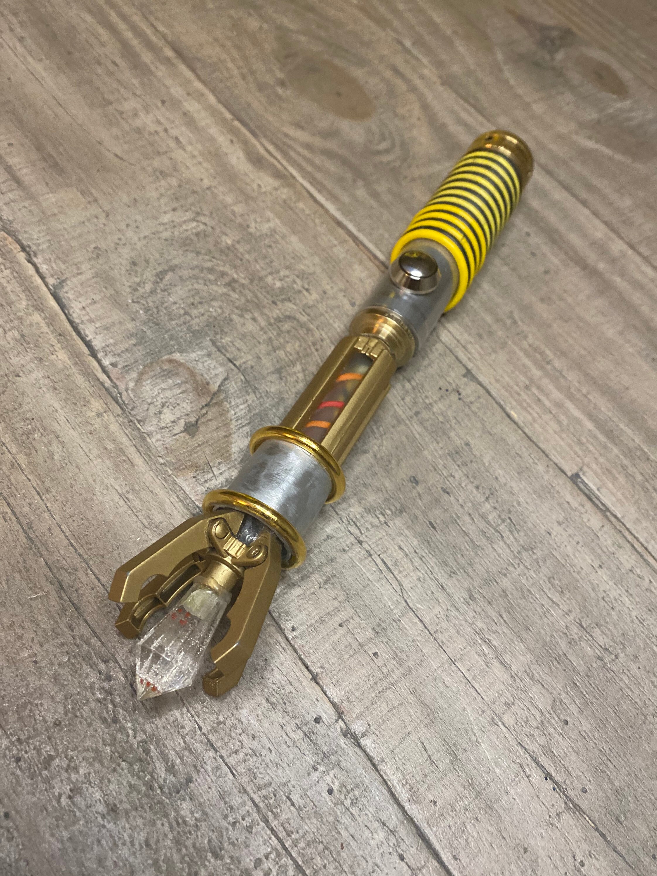 Steampunk Sonic Screwdriver Black & Yellow With Light and - Etsy