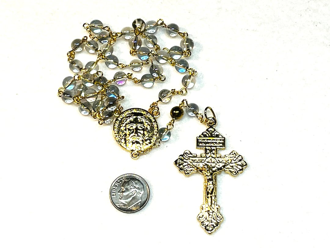 Holy Face Chaplet in Titanium Quartz - Etsy
