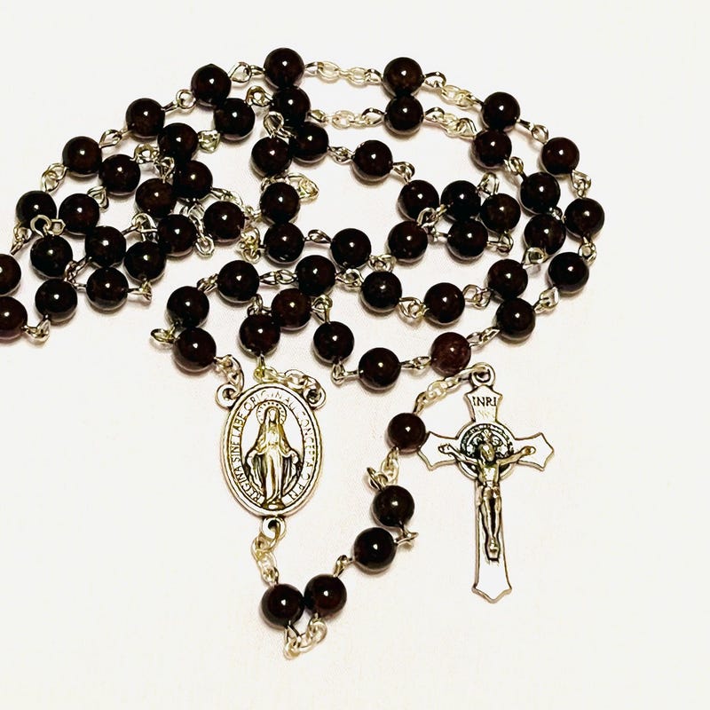 Garnet Rosary Beads - Etsy