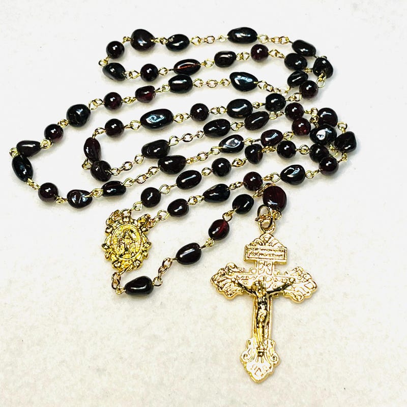 Garnet Rosary Beads - Etsy