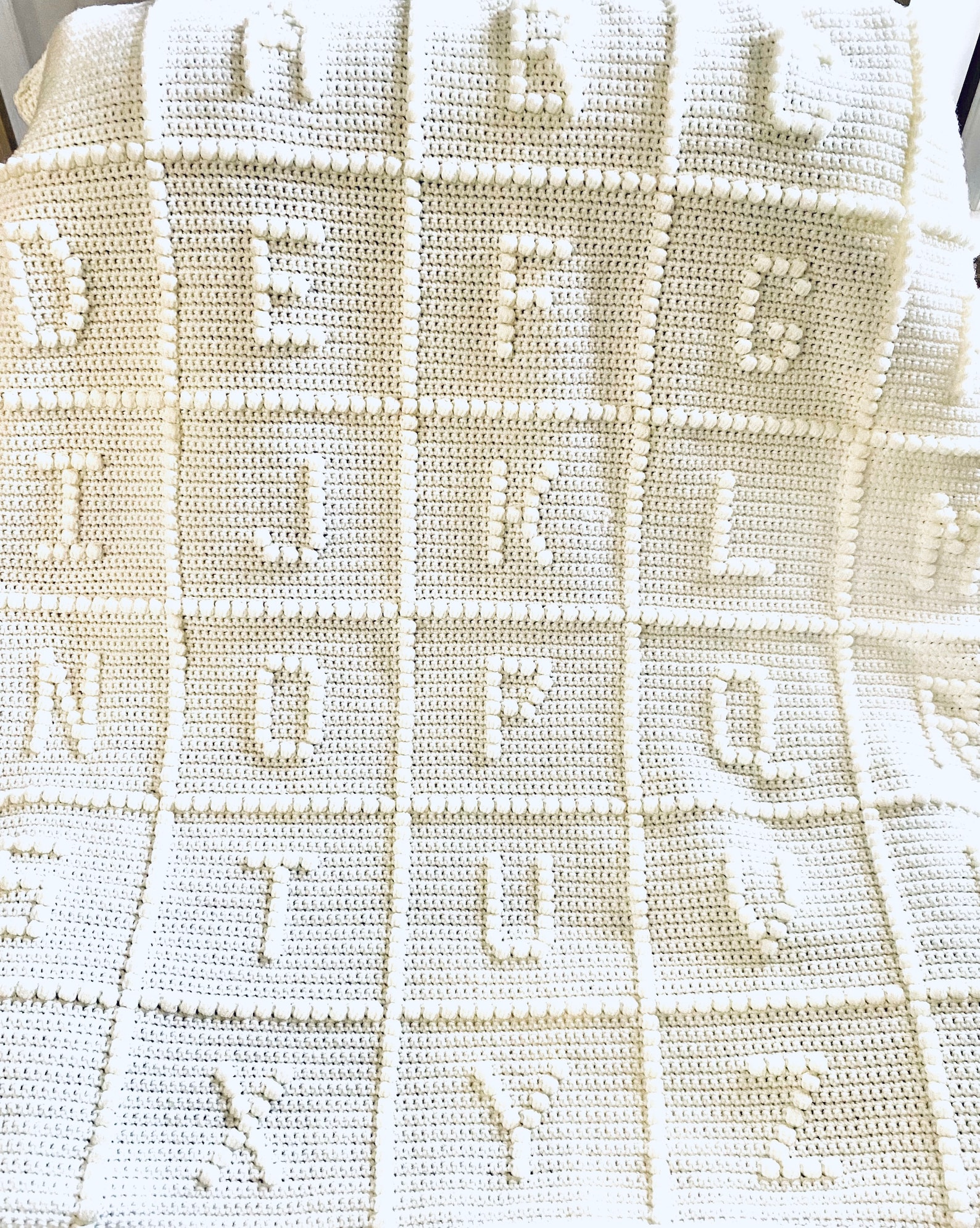 ABC Blocks Crochet Baby Blanket/baby Shower Gift - Etsy