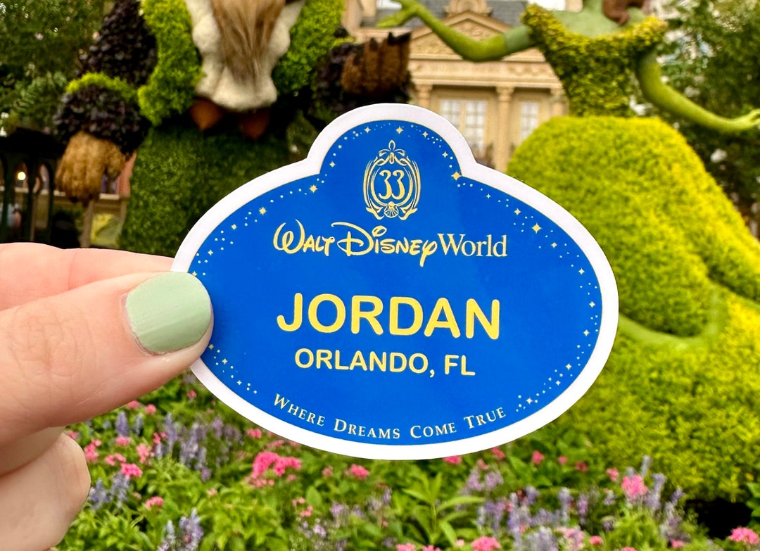 WDW Club 33 Cast Member Name Tag Sticker, Disneyworld Stickers ...