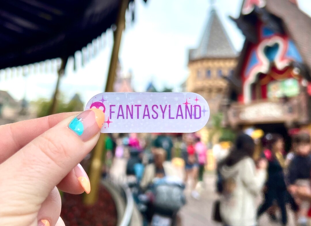 Fantasyland Location Pin Sticker, Holographic, Disneyland Theme Park ...