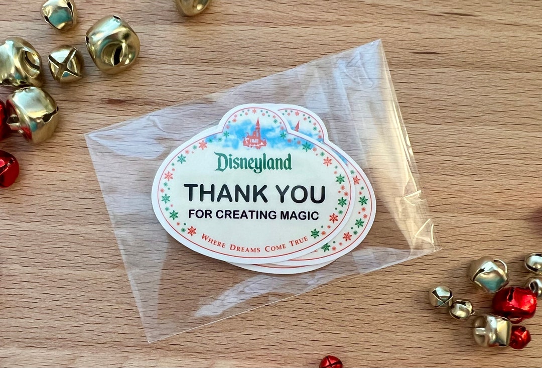 Disneyland Holiday Cast Member Thank You Gift Sticker Pack, Cast Member ...