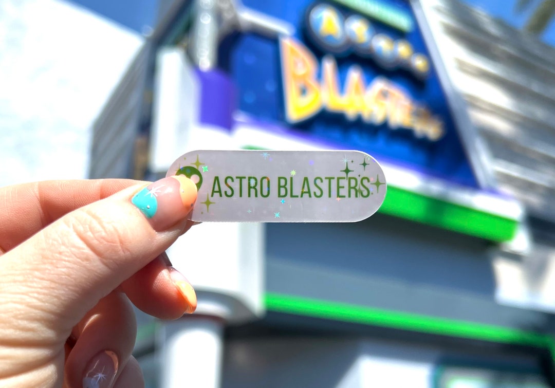 Astro Blasters Holographic Destination Drop Pin Sticker, Disneyworld ...