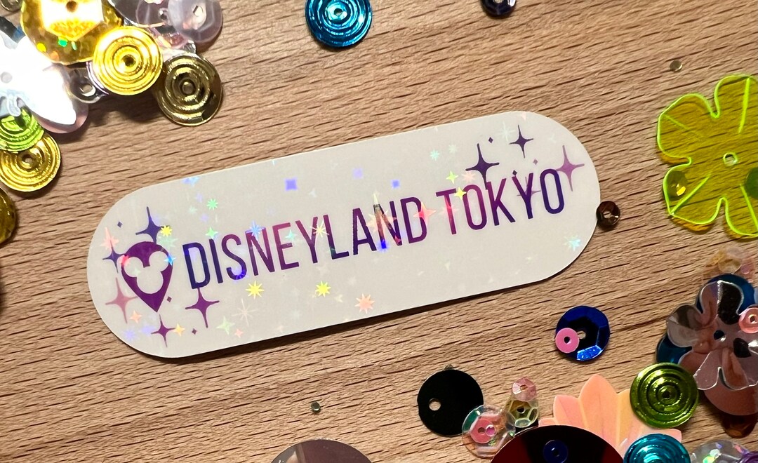 Disneyland Tokyo Destination Drop Pin Sticker Holographic - Etsy
