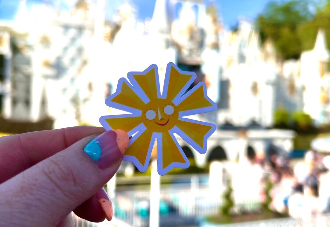 Small World Happy Sun Sticker, It's a Small World Ride, Disneyland ...